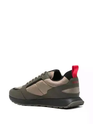 Hugo Ripstop Panelled Lace-up Sneakers - Green