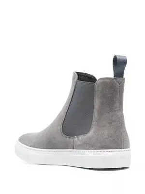 SCAROSSO Elasticated Side-panel Chelsea Boots - Grey