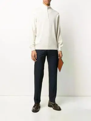 Canali Slim Tailored Wool Trousers