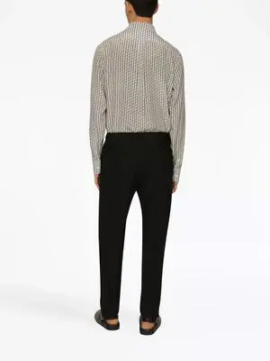 Dolce & Gabbana Tailored Trousers With Logo Plaque