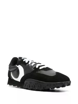 MARINE SERRE Paneled Calf Leather And Suede Sneakers