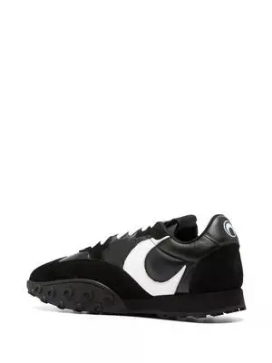 MARINE SERRE Paneled Calf Leather And Suede Sneakers