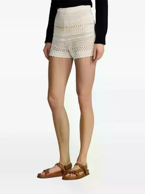 Ralph Lauren Crochet-knit High-waisted Shorts