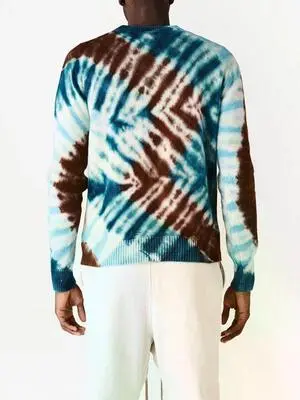THE ELDER STATESMAN Cashmere Zigzag Crew-neck Jumper