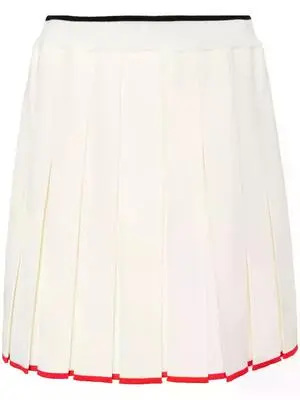 Thom Browne Pleated Knitted Mini Skirt - Neutrals