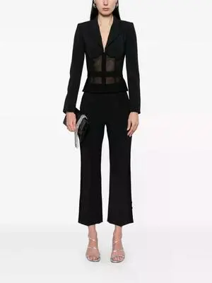 Elisabetta Franchi Satin-trimmed Crepe Trousers - Black