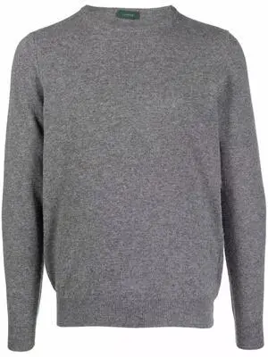 ZANONE Fine Knit Crew Neck Jumper - Grey