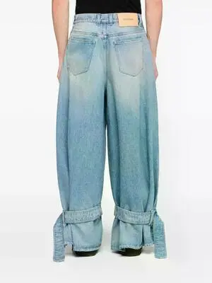 JW Anderson Buckled Cuff Wide Leg Jeans