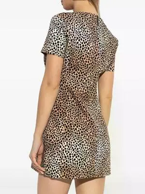 Michael Kors Leopard Print Mini Dress - Neutrals