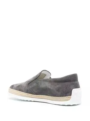 TOD'S Suede Slip-on Loafers With Studded Sole