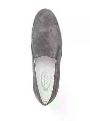 TOD'S Suede Slip-on Loafers With Studded Sole