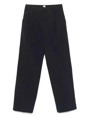 TOTEME Pleated Wide Leg Trousers - Blue