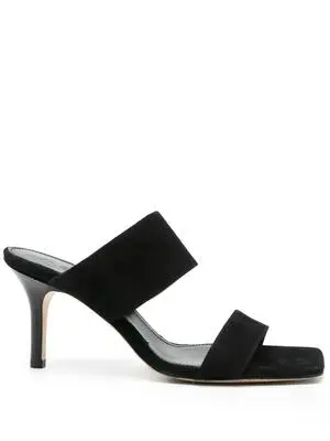 AeydĒ Suede High Heel Sandals - Black