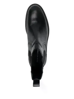Tommy Hilfiger Leather Chelsea Boots With Lug Sole