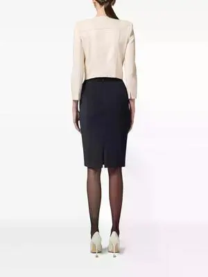 Elisabetta Franchi Leather Jacket With Flower Appliqués