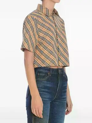 Burberry Cropped Check Shirt