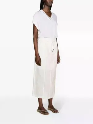 Brunello Cucinelli Fine-knit Top With Beaded Trim