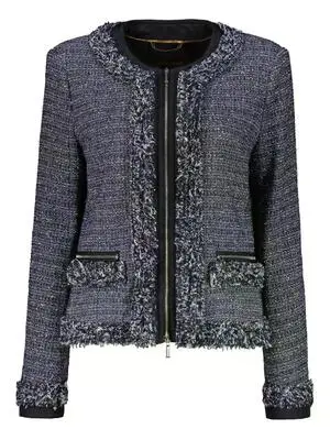MOORER Mara Jacket With Sequin Embellishment - Blue