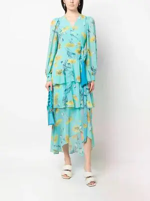 Diane Von Furstenberg Silvia Tiered Floral Print Dress