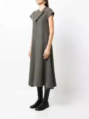 Goen.j Cowl Neck Wool-blend Midi Dress
