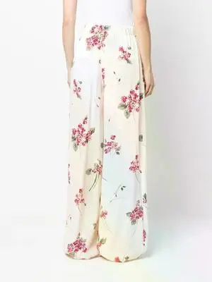 TWINSET Floral Print Palazzo Trousers