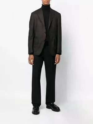 Zegna Cashmere-silk Blend Roll Neck Jumper - Black