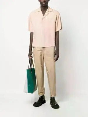 LANVIN Ankle-zip Straight-leg Trousers - Brown