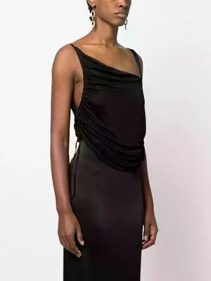 ANDREĀDAMO Asymmetric Draped Sleeveless Top