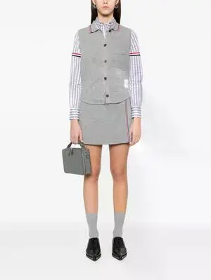 Thom Browne Waffle Cotton Sleeveless Shirt