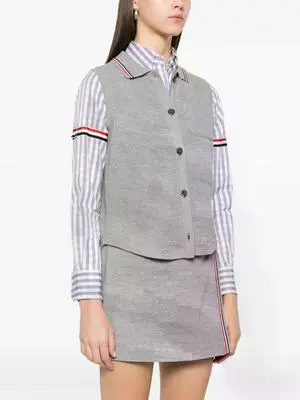 Thom Browne Waffle Cotton Sleeveless Shirt