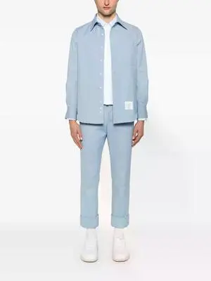 Thom Browne Rwb-stripe Denim Shirt