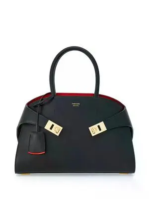 FERRAGAMO Leather Tote Bag - Black