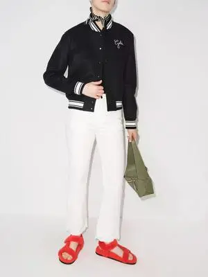 GOLDEN GOOSE Embroidered Logo Bomber Jacket