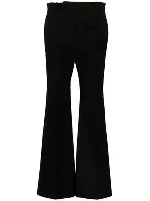 JOSEPH Tafira Mid-rise Flared Trousers - Black