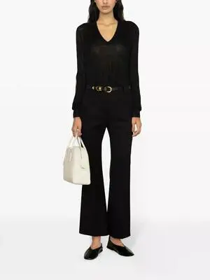 JOSEPH Tafira Mid-rise Flared Trousers