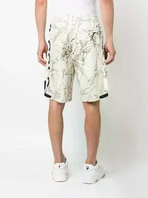A-COLD-WALL* Marble Print Cotton Shorts