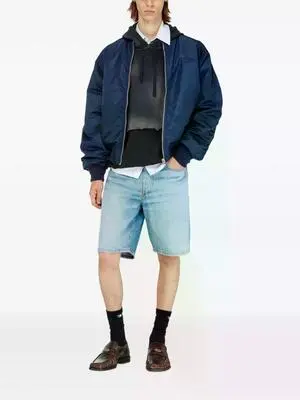 DIESEL® Logo-appliqué Straight-leg Denim Shorts - Blue