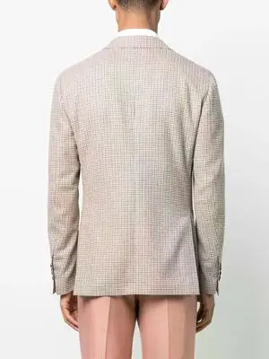 LARDINI Pota Houndstooth-pattern Blazer - Neutrals