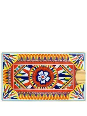 Dolce & Gabbana Abstract-pattern Porcelain Ash-tray - Blue