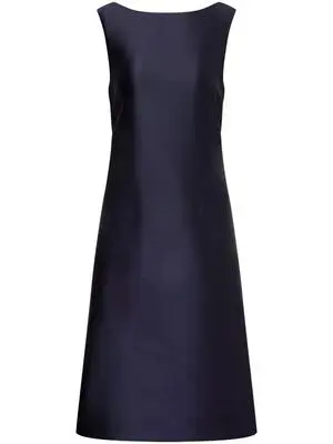 Alberta Ferretti Sleeveless Silk-satin Midi Dress - Blue