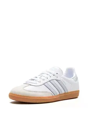 Adidas Samba Og Halo Blue Leather Sneakers - White
