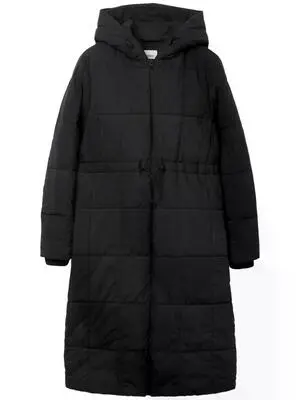 Burberry Quilted Hooded Long-sleeve Coat - Black