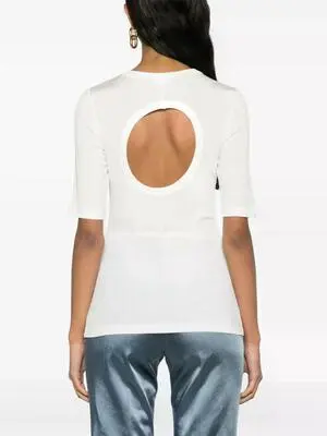 Fabiana Filippi Fine-ribbed Cut-out Top