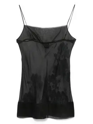 Carine Gilson Organza Babydoll Slip Dress - Black