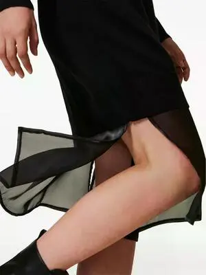 TWINSET Knitted Midi Dress With Sheer Hem