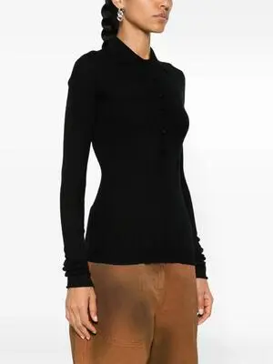 Attico Knitted Polo Sweater