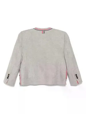 Thom Browne Flannel Cropped Jacket - Grey