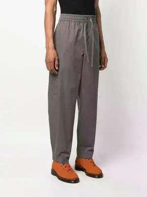 Kenzo Logo Patch Straight-leg Cotton Trousers