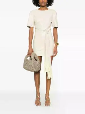 Nanushka Knot-detail Mini Dress - Neutrals