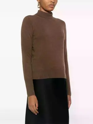 JOSEPH Cashmere High-neck Sweater - Brown